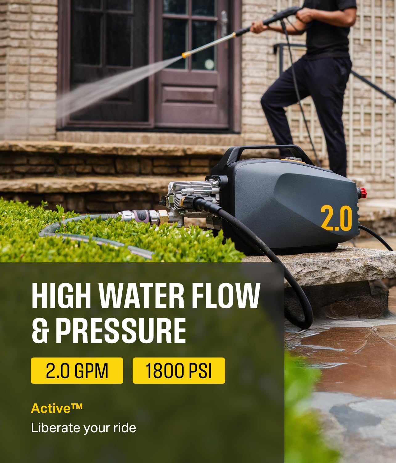 Mua ACTIVE 2.0 Electric Pressure Washer - 2.0 GPM and 1800 PSI, Compact ...