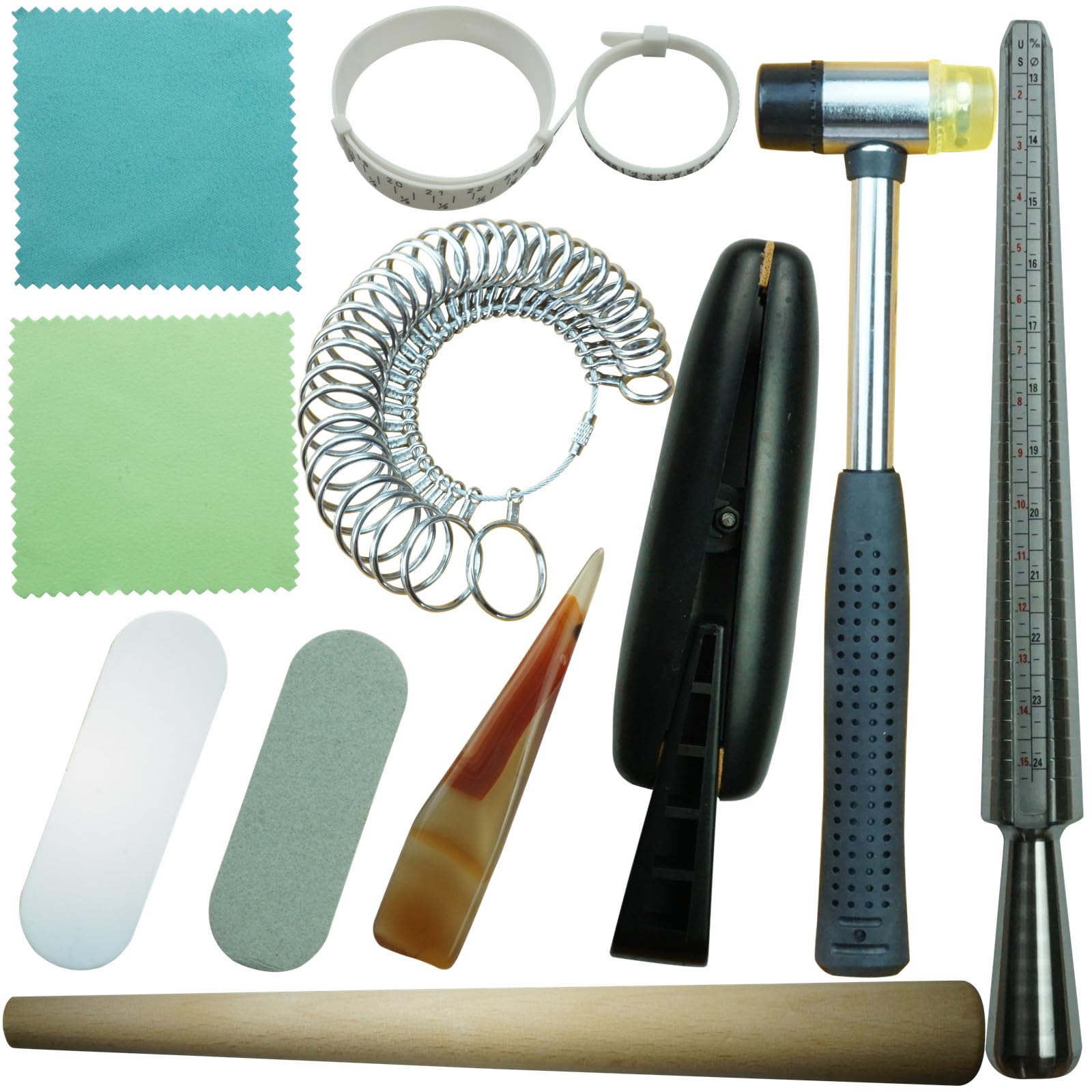 Mua Ring Sizer Mandrel Measuring Tool Steel Ring Sizing Gauge Sizers ...