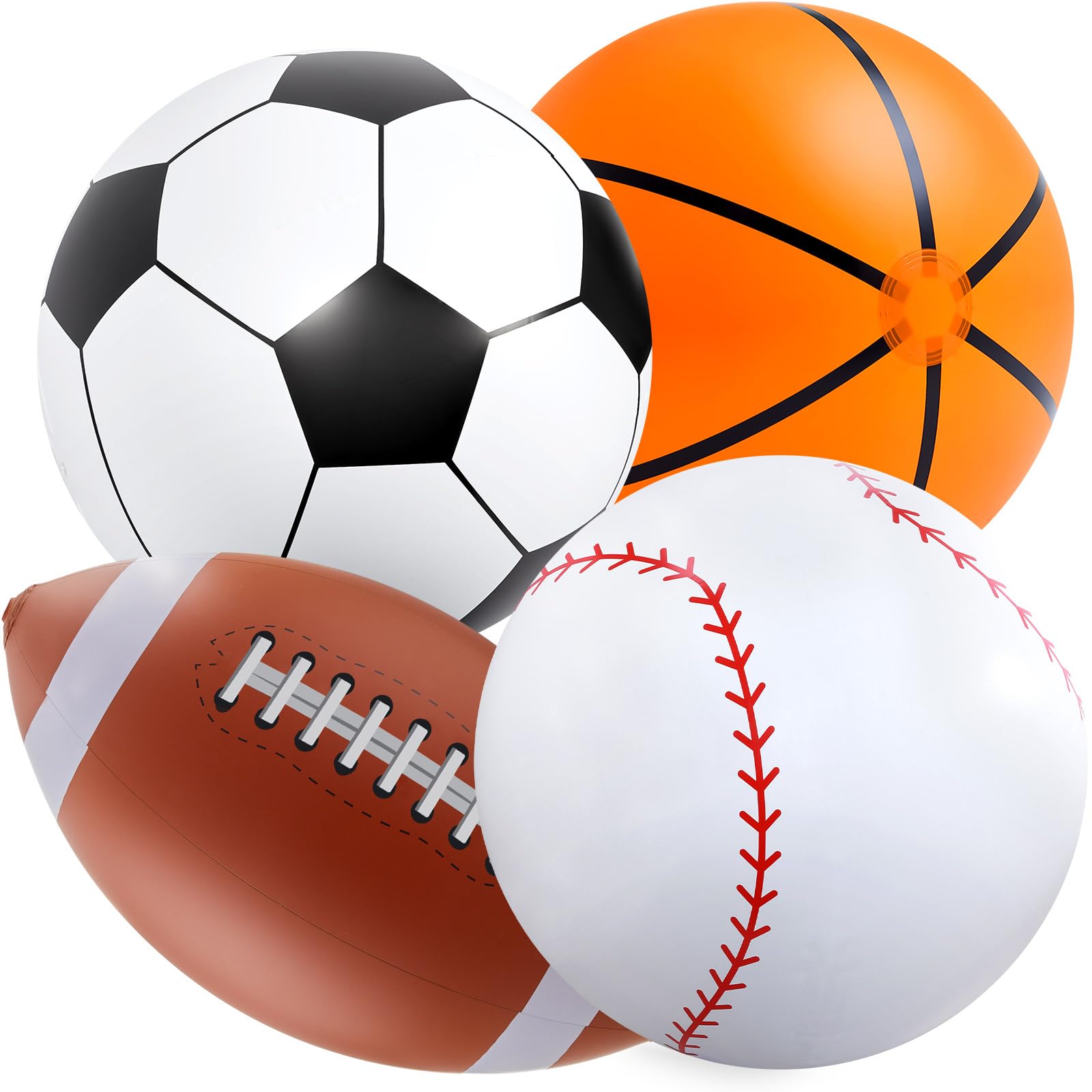 Lewtemi Giant Inflatable Sports Balls Large Inflatable Beach Ball ...