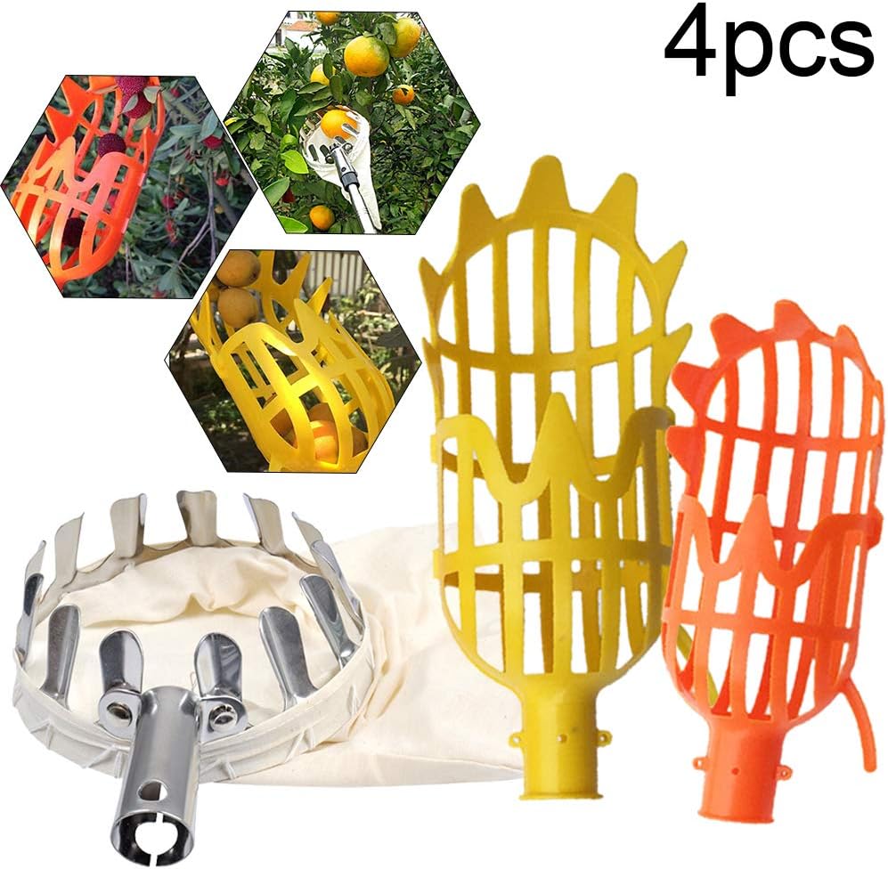 Gcroet 4Pcs Fruit Picker Head Basket Or Fruit Picking Tools Fruits ...