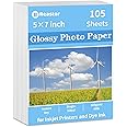 Amazon.com: Reastar 5x7 photo paper, 105 Sheets Glossy Photo Paper ...