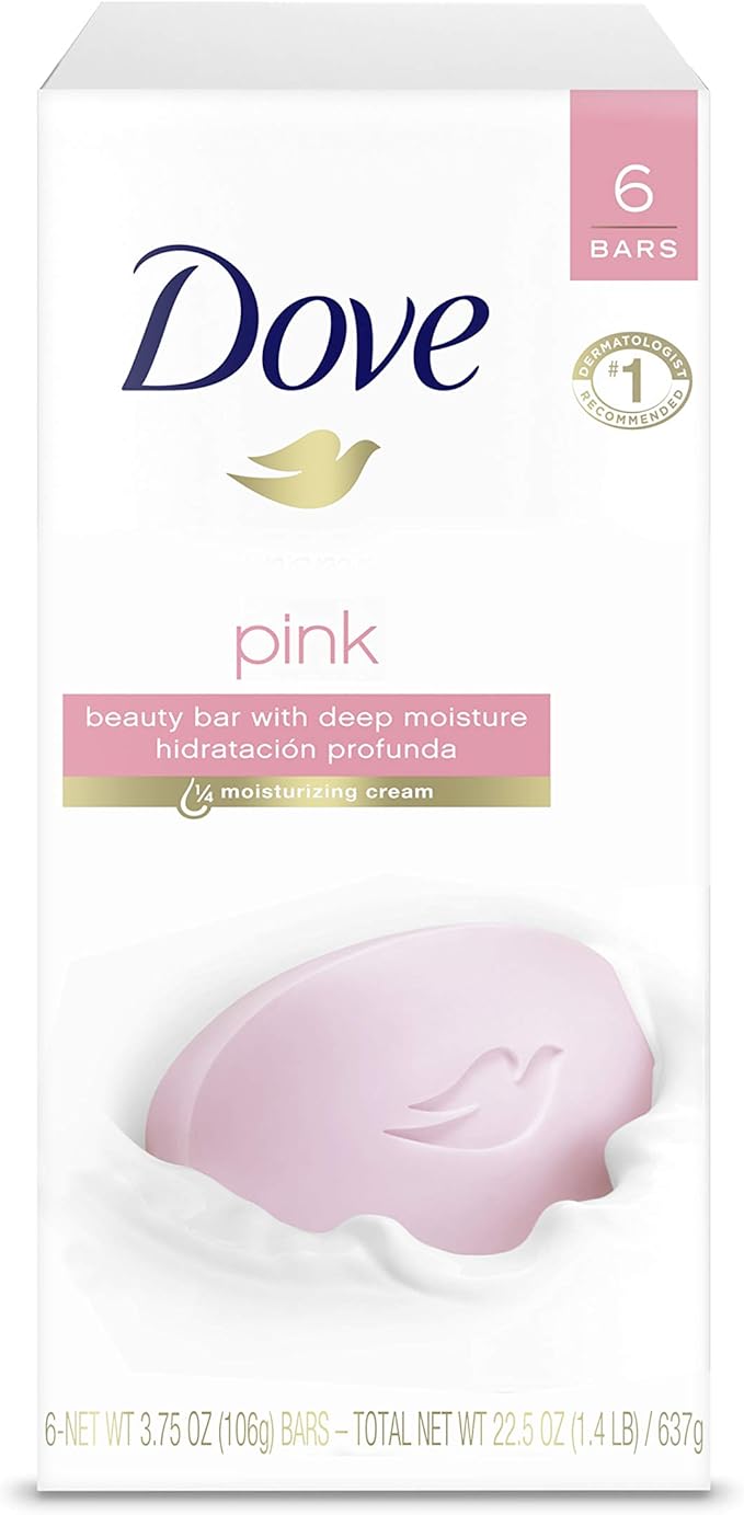 Dove Pink/Rosa Beauty Bars Soap for Women, 6 Count, 4 Ounce: Amazon.ca ...