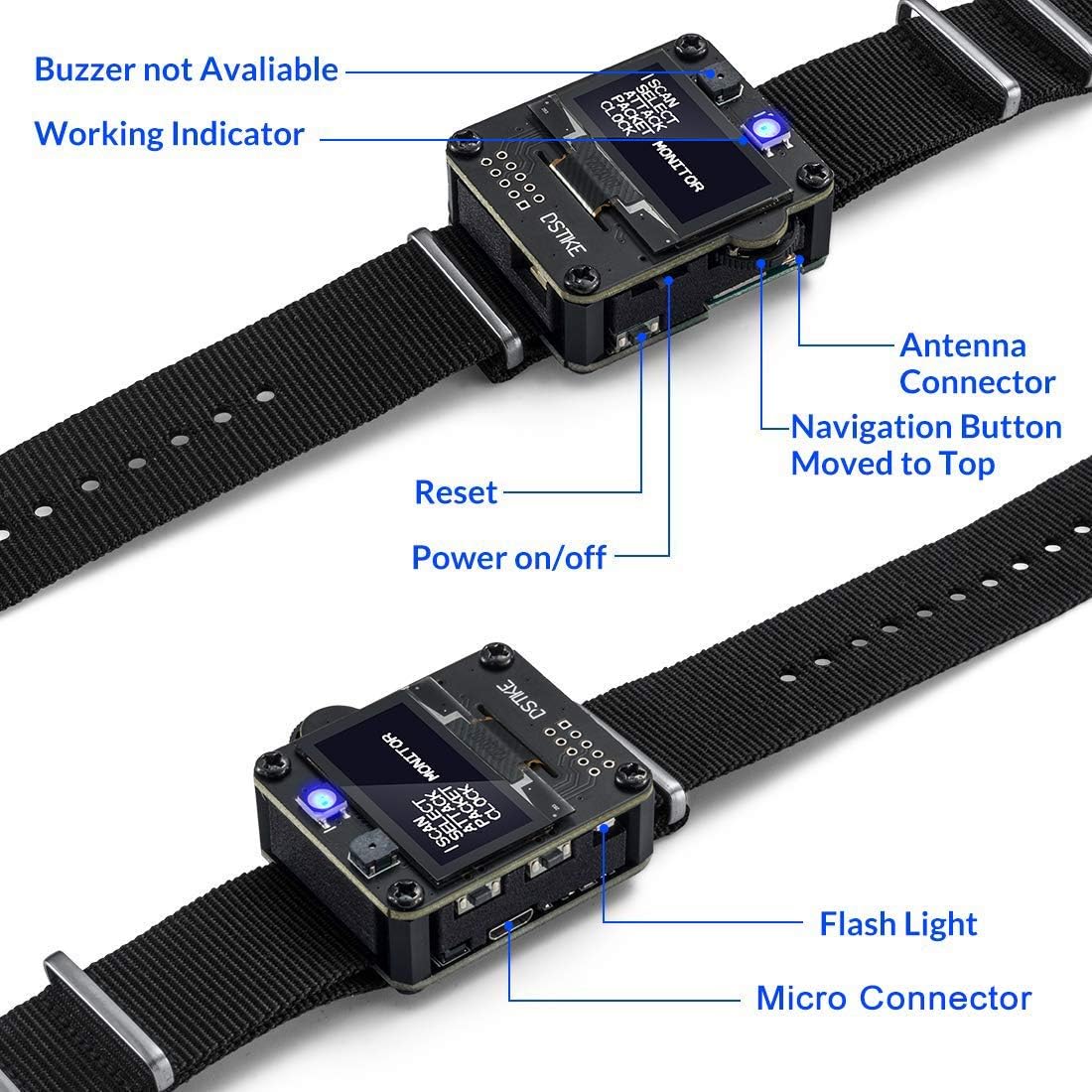 Seamuing WiFi Test Tool ESP8266 WiFi Deauther Watch DSTIKE NodeMCU ...