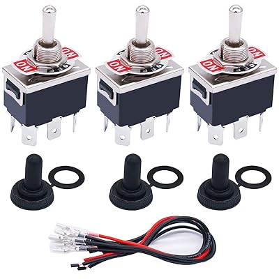 Buy TWTADE 3 Pcs Toggle Switches 6 Pin 3 Position ONOFFON DPDT Heavy ...