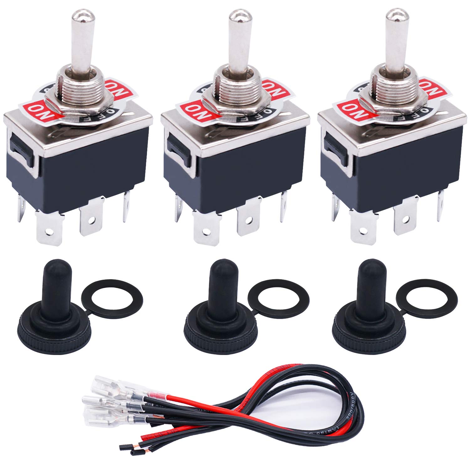 Mua TWTADE 3 Pcs Latching Toggle Rocker Switches 6 Pin 3 Position ON ...