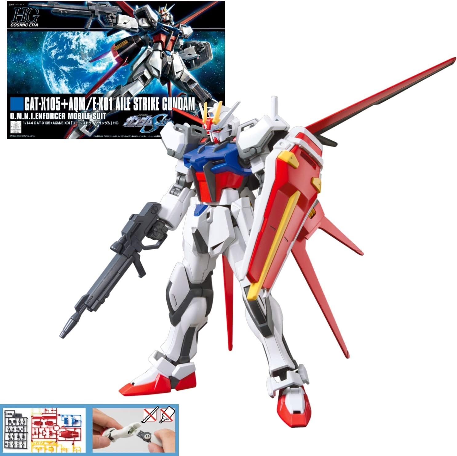 Bandai - Maquette Gunpla - Gundam - 1/144 HGCE Aile Strike Gundam ...