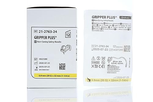 Smiths Medical 21-2763-24 Deltec Gripper Plus Non-Coring Safety Needle ...