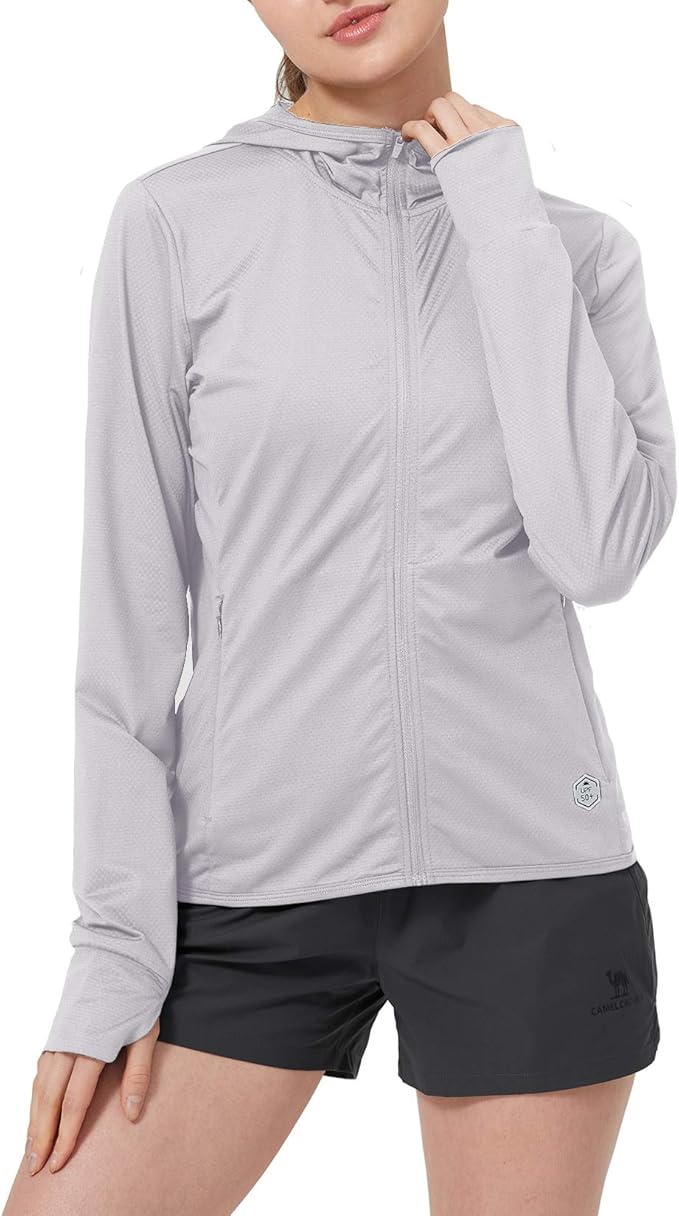 Women's UPF 50+ Sun Protection Jacket with Pockets Hoodie Long Sleeve Shirt Soft : Amazon.ca ...