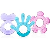 Amazon.com : Nuby 3 Step Soothing Teether 3 Piece Set, BPA Free - Assorted Color : Baby