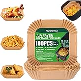 Amazon.com: Disposable Paper Liners, 120 Pcs Square Airfryer Parchment ...
