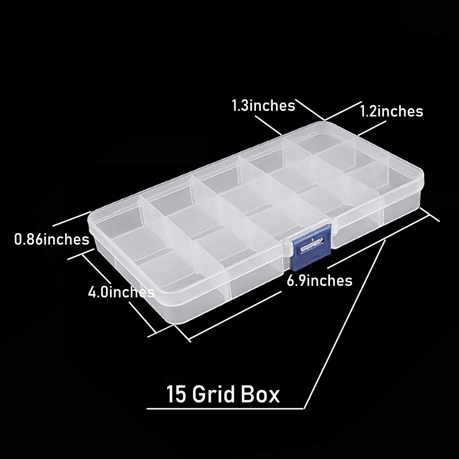 Snowkingdom Transparent Plastic Grid Box Storage Organizer for Display ...
