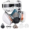 Respirator Mask, Reusable Half Face Gas Masks with Dual Activated ...