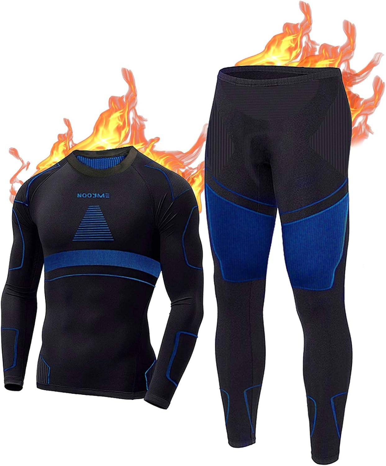 NOOYME Thermounterwäsche Herren Atmungsaktiv Thermoaktiv ...