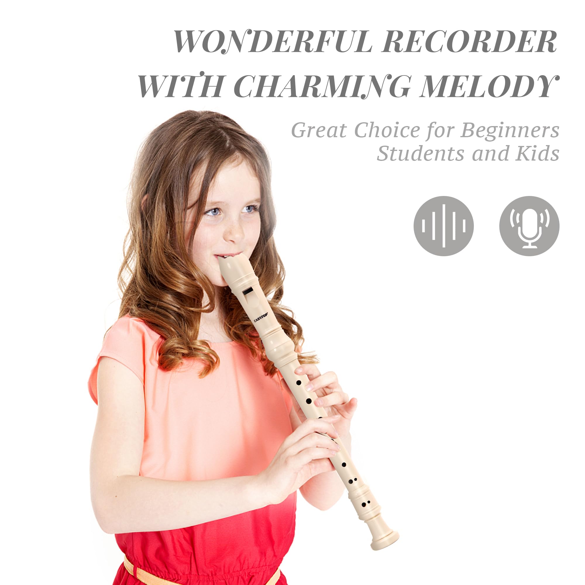 Mua EAST TOP Soprano Recorder for Kids Beginners, 8 Hole Plastic German ...