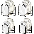 Amazon.com - 4 Pack Kitchen Plate Holder Organizer for Cabinet Space ...