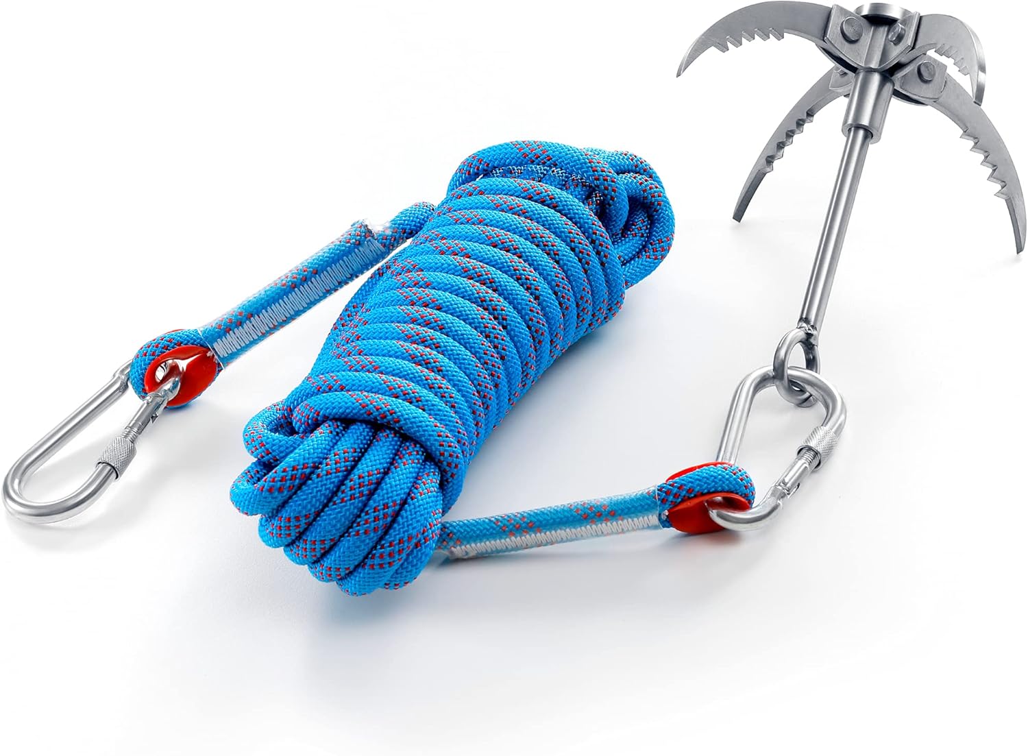 CRIZTA Stainless Steel Grappling Hook with 4 Claws with 10m/33ft 10mm ...