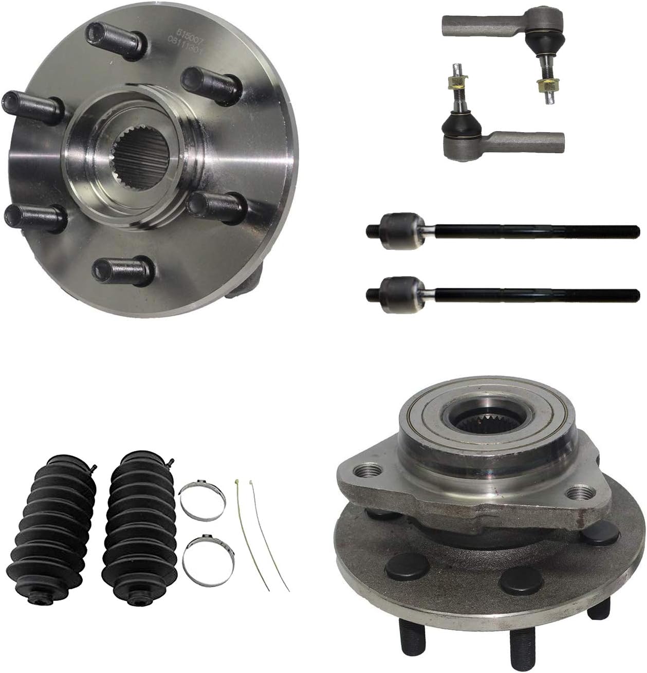 Amazon.com: Detroit Axle - 8pc Front Wheel Hub & Bearing Assembly ...