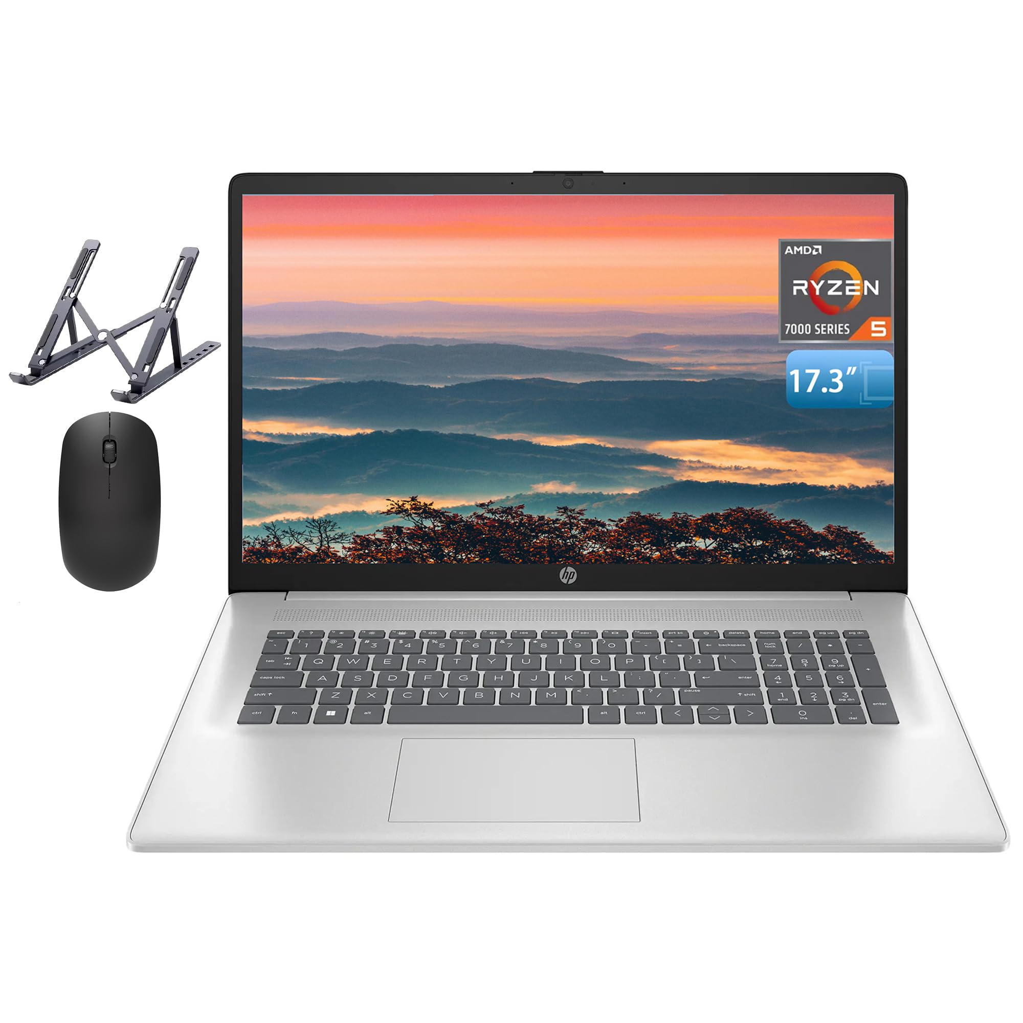 HP 17 Laptop, 17.3" FHD Display, 32GB RAM, 1TB SSD, AMD Ryzen 5 ...