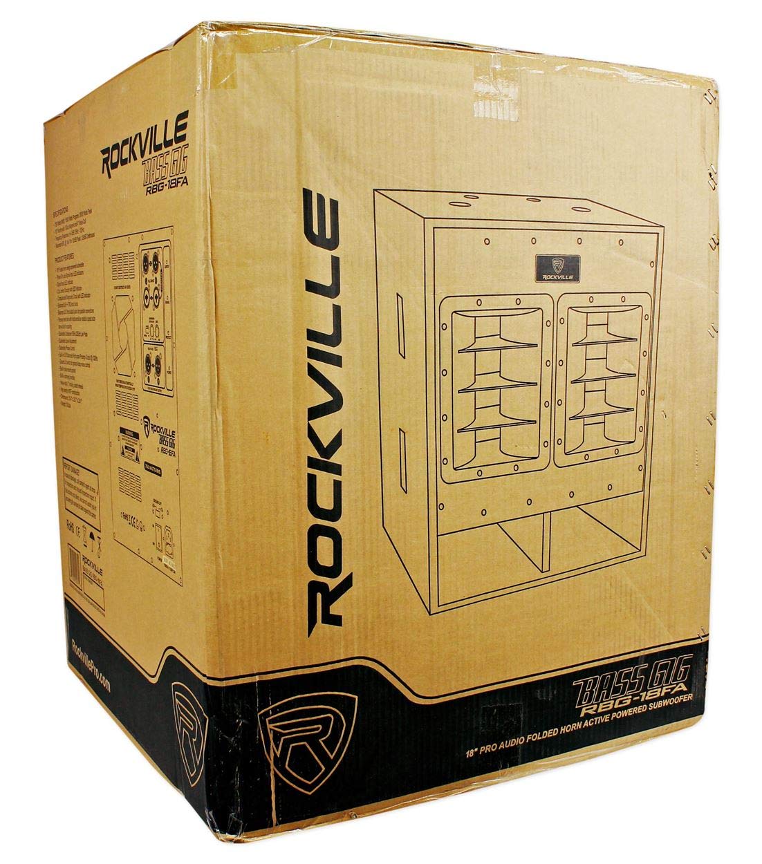 Mua Rockville RBG18FA 18" 3000w Active Powered Pro Subwoofer Folded ...