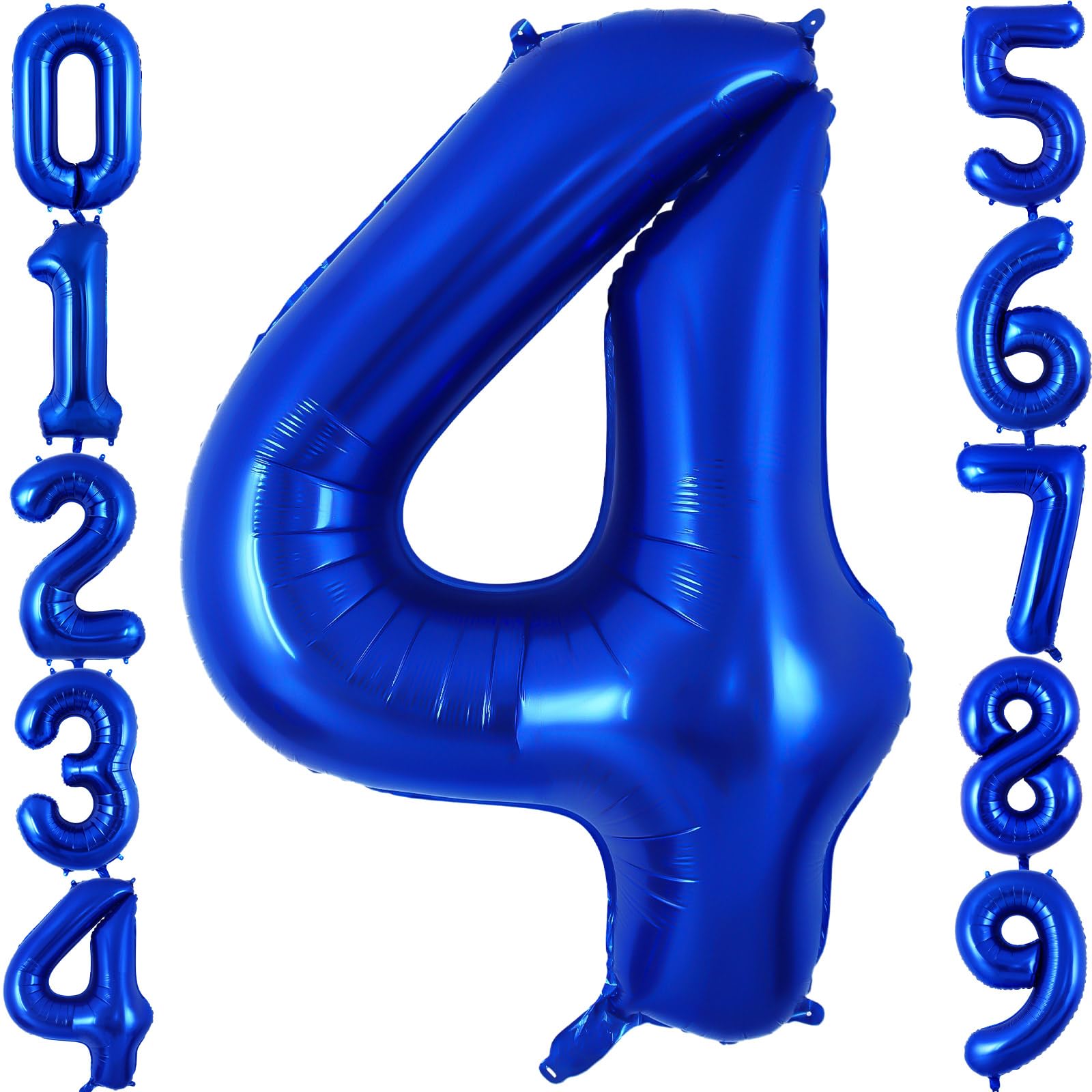 Navy Blue Number 4 Balloon 40 Inch, Big Large Foil Dark Blue Number ...