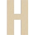 Amazon.com: HILAZA 17 Inch Large Wooden Letter H, 1/4 in Thick Big Wood ...