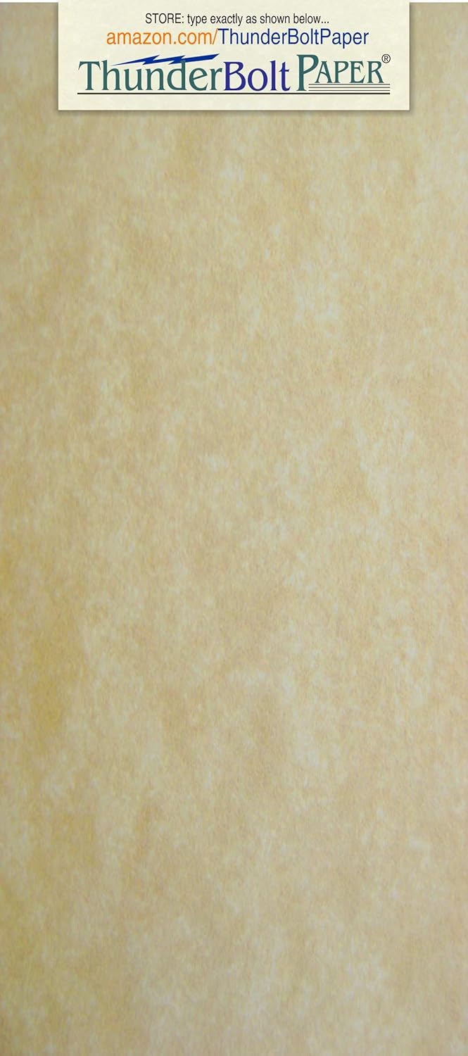 Amazon.com: 125 Old Age Parchment 65lb Cover Paper Sheets 4" X 9" (4X9 ...