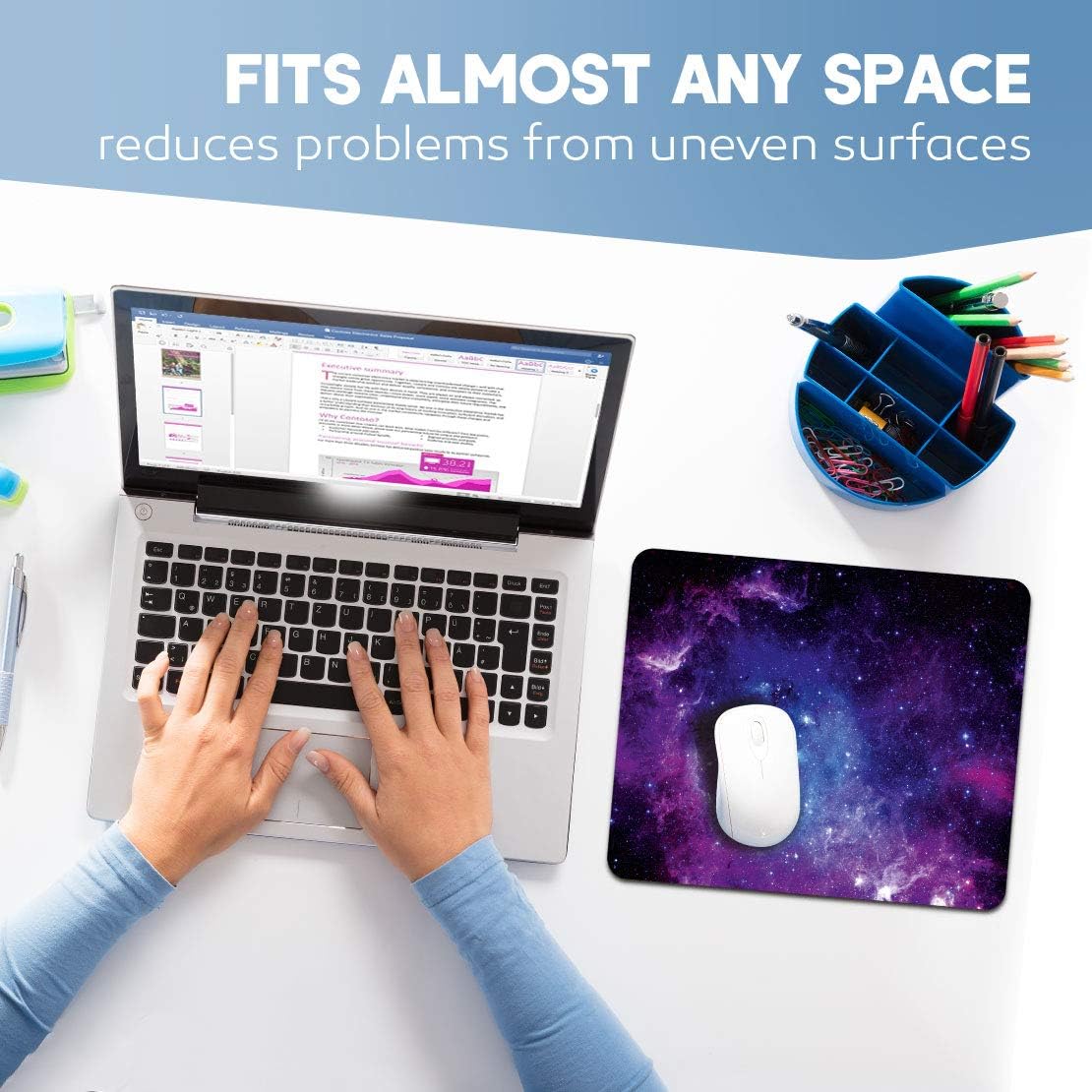 Purple Solar System Mouse Mat Pad – Nebula Galaxy Space Gift PC ...