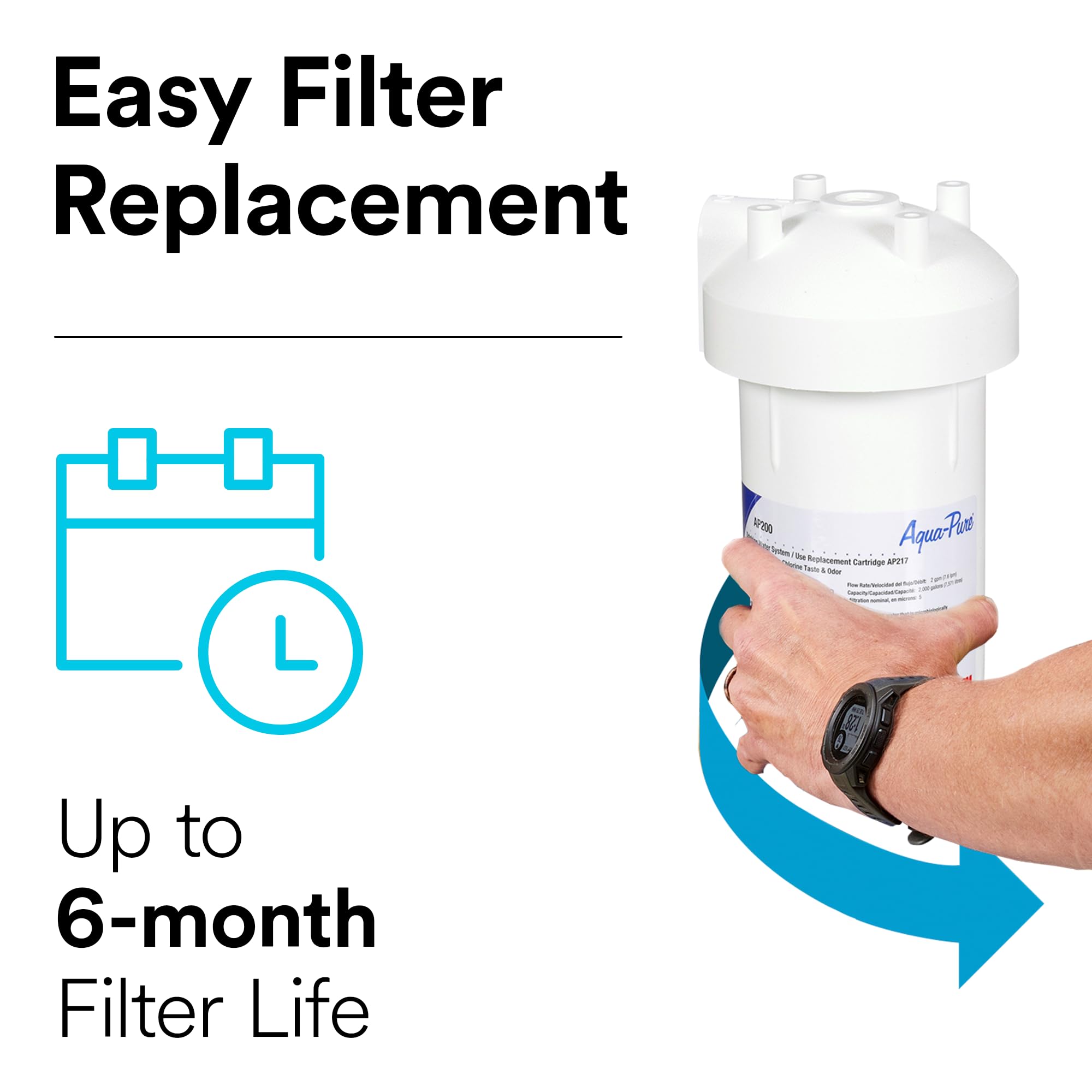 Mua 3M Aqua-Pure Under Sink Water Filter System AP200, Full Flow trên ...