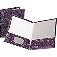 Amazon.com : Oxford Marble Design Laminated Two-Pocket Folders, Purple ...