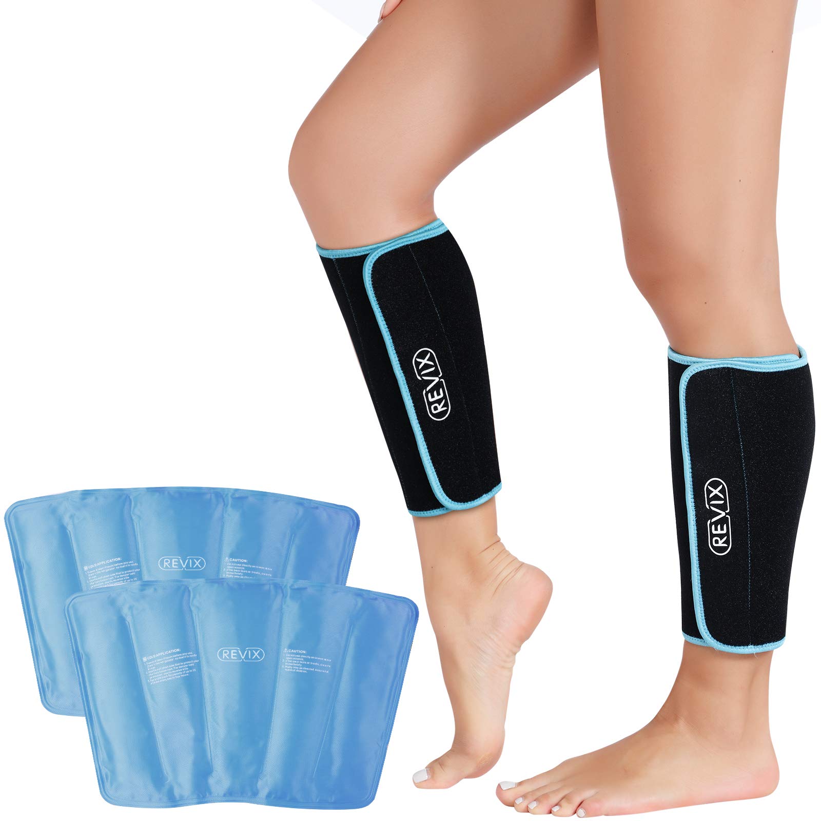 REVIX Calf and Shin Ice Packs for Injuries Reusable Leg Cold Packs for ...