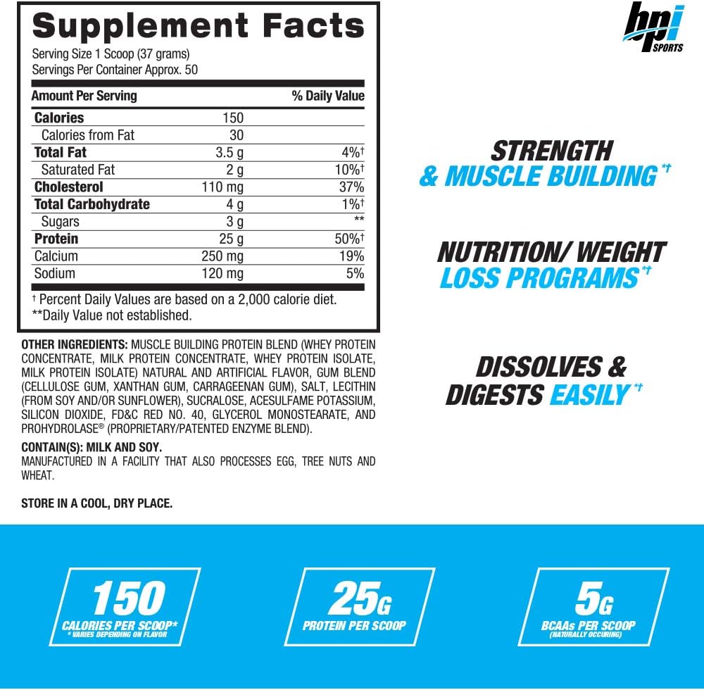 Bpi Sports Whey-HD Supplement, 4 lbs, Milk & Cookies – BigaMart