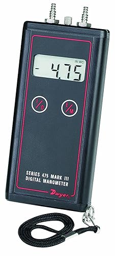 Dwyer Series 475 Mark III Handheld Digital Manometer, 0-4.000"WC Range ...