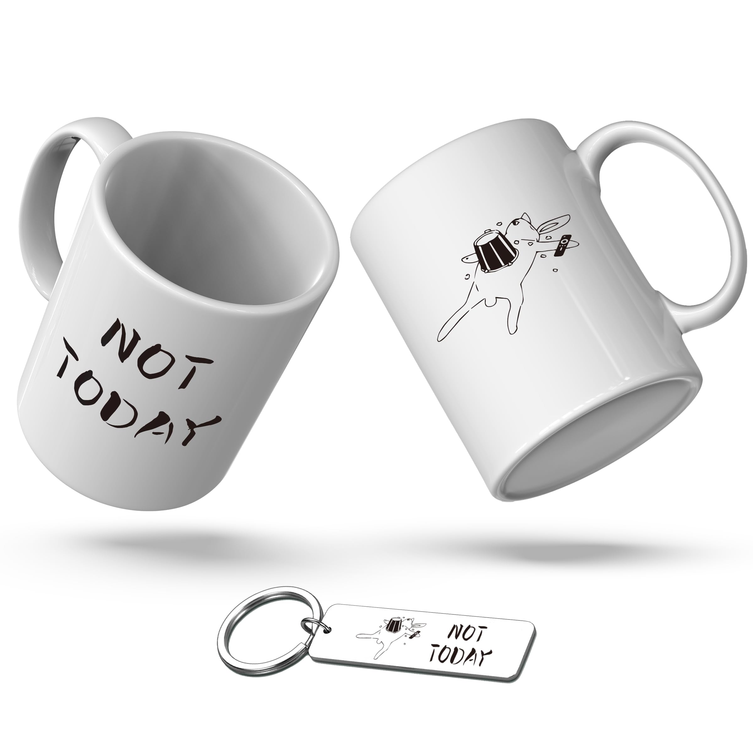 Magicaleast Not Today theme Coffee Mug and Keychain Not Today theme ...