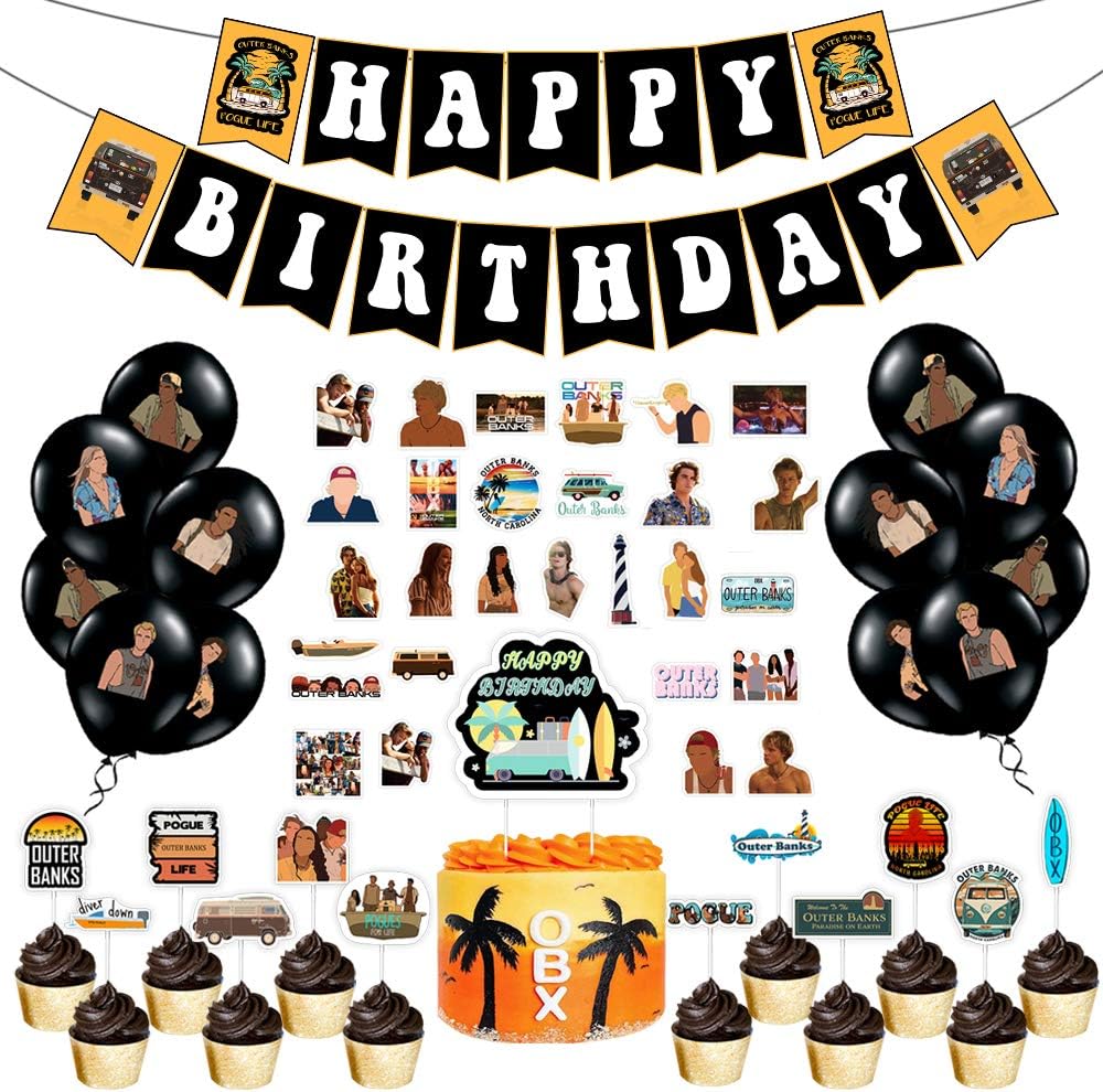 Amazon.com: JUZIPI Outer Banks TV Show Party Decoration Set of 95 Happy ...