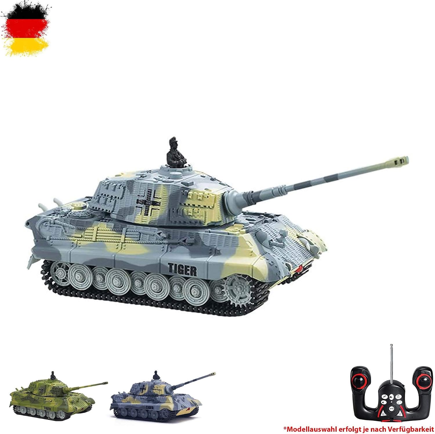 HSP Himoto German Königtiger RC R/C Mini Remote Control Tank King Tiger ...