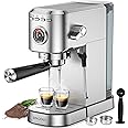 Amazon.com: Spacekey Espresso Machine 20 Bar, Professional 1350W Espresso Maker with Milk ...