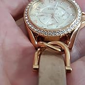 Fossil Women's Riley-ES3466 Sand/Rose Gold Watch: Fossil: Amazon.ca ...