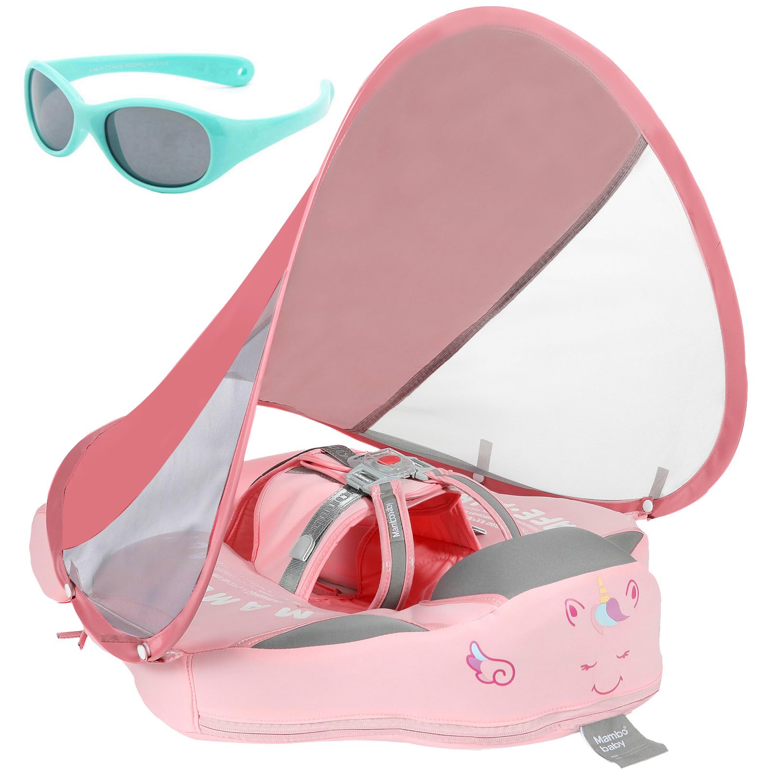 Mambobaby Float with Canopy and Tail New Upgraded Non-Inflatable Baby ...