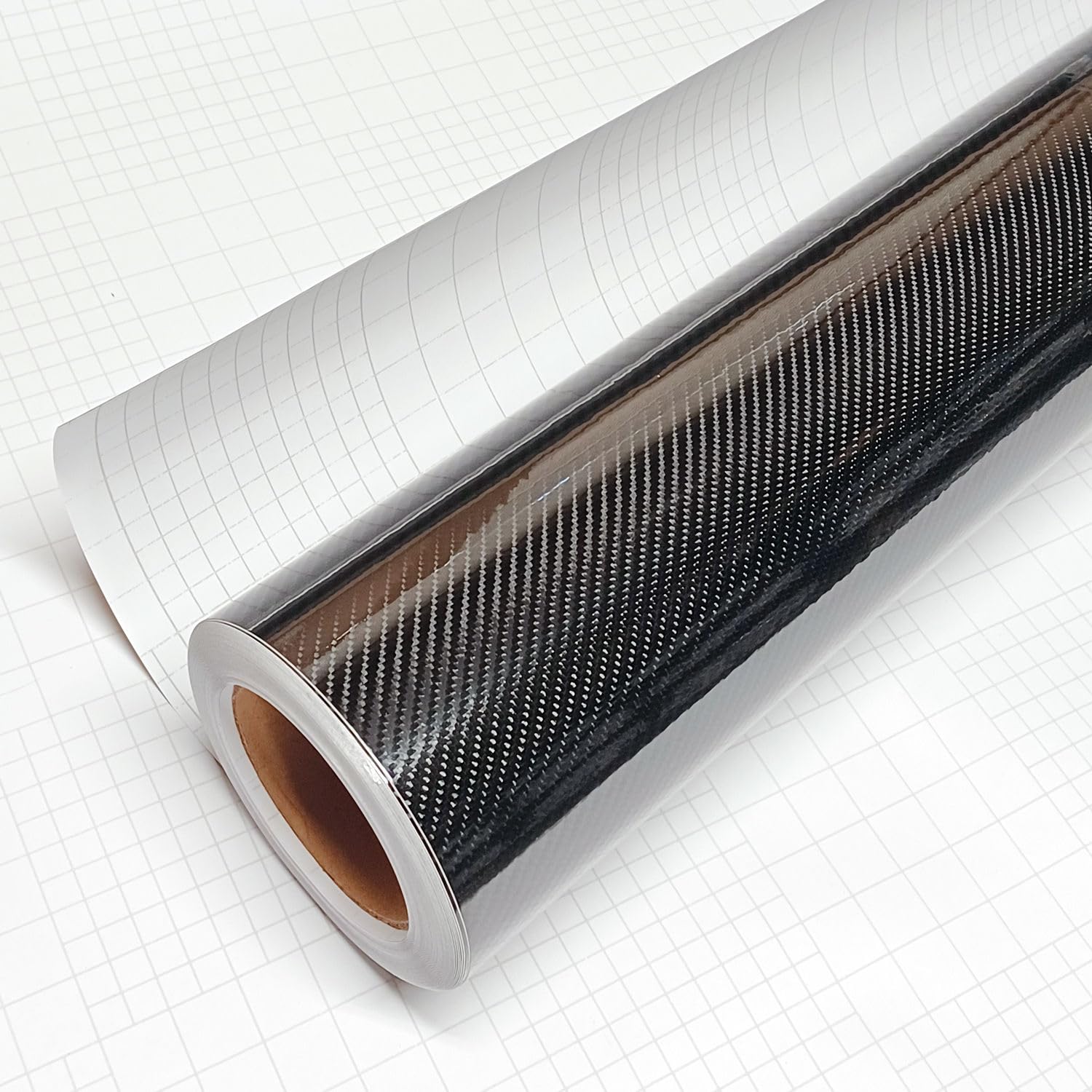 DIYAH High Gloss 6D Black Carbon Fiber Vinyl Wrap Sticker with Air Release Bubble Free Anti ...