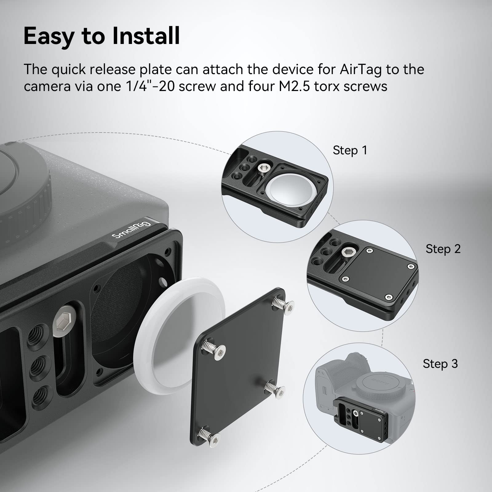 Mua SMALLRIG Quick Release Plate for AirTag, Camera Mount Baseplate for ...