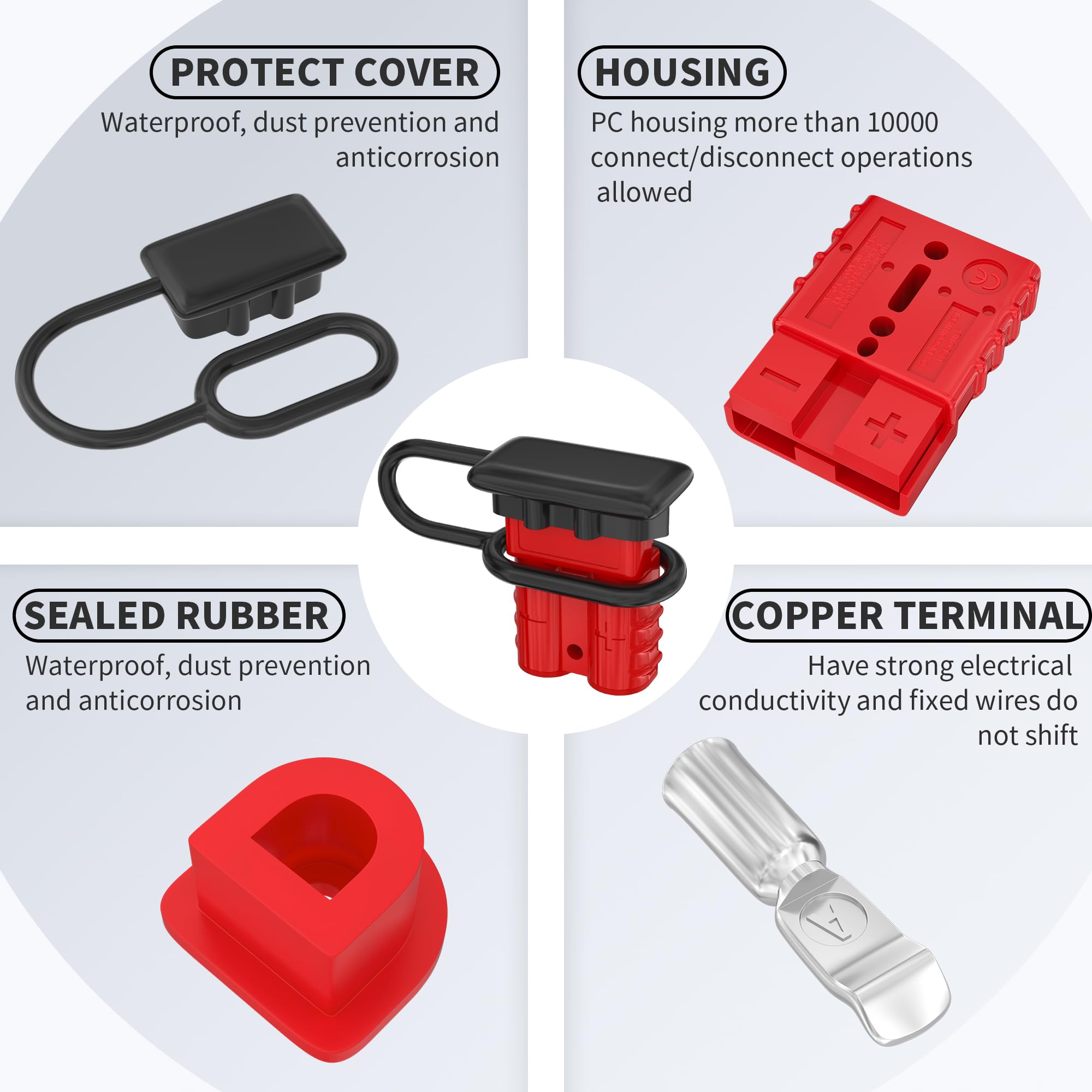 Mua RVBOATPAT 4PCS 50Amp Battery Quick Connect/Disconnect Connector,6 ...
