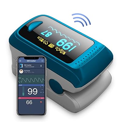 Buy Bluetooth Pulse Oximeter,OLED DisplayFingertip Pulse Oximetry with ...