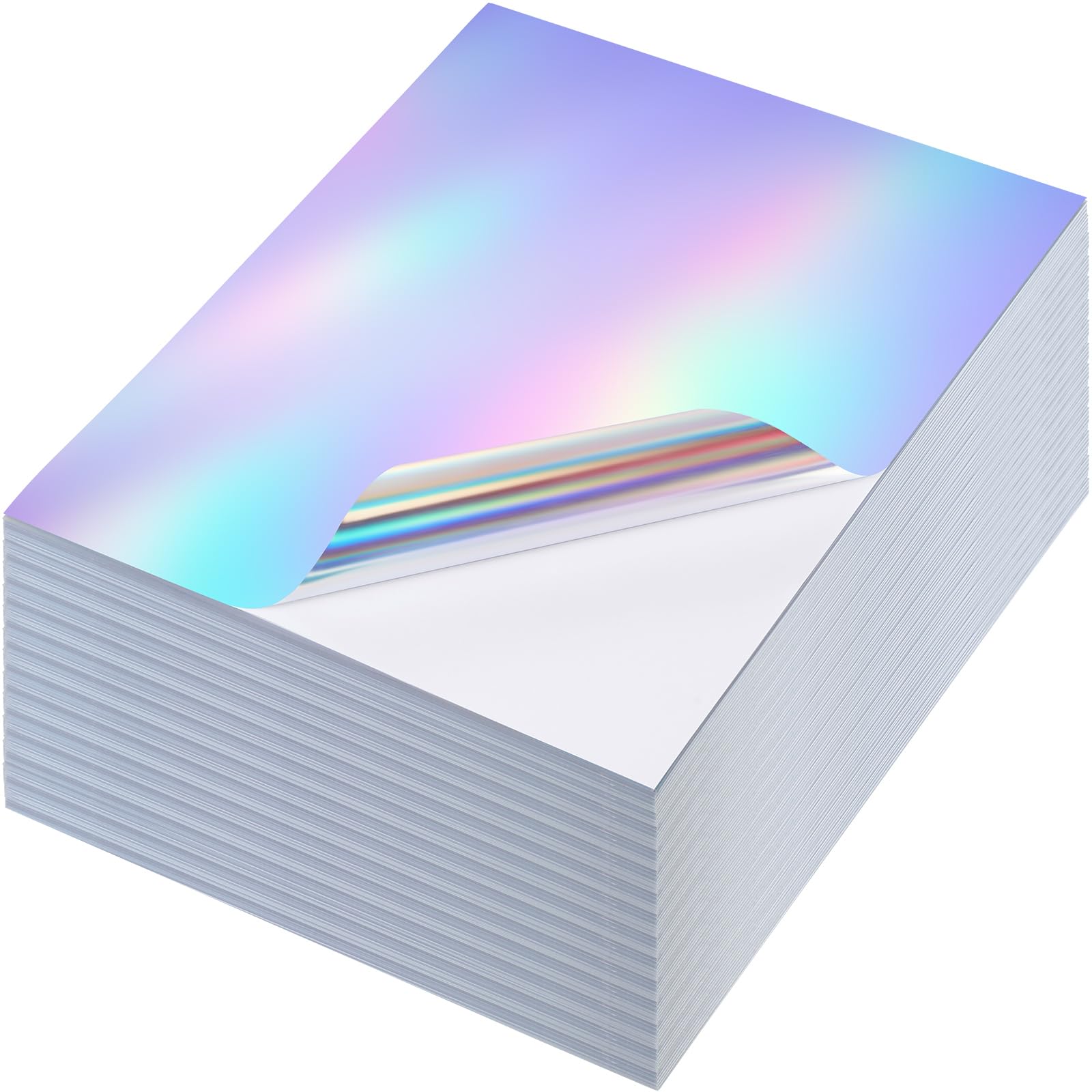 Sherr 150 Pcs Holographic Stickers Paper 8.5x11 Inch Printable Vinyl ...
