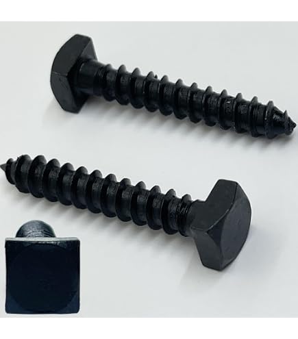 Lag Screw Square Head Bolts - Black Oxide Square Head Lag Screws