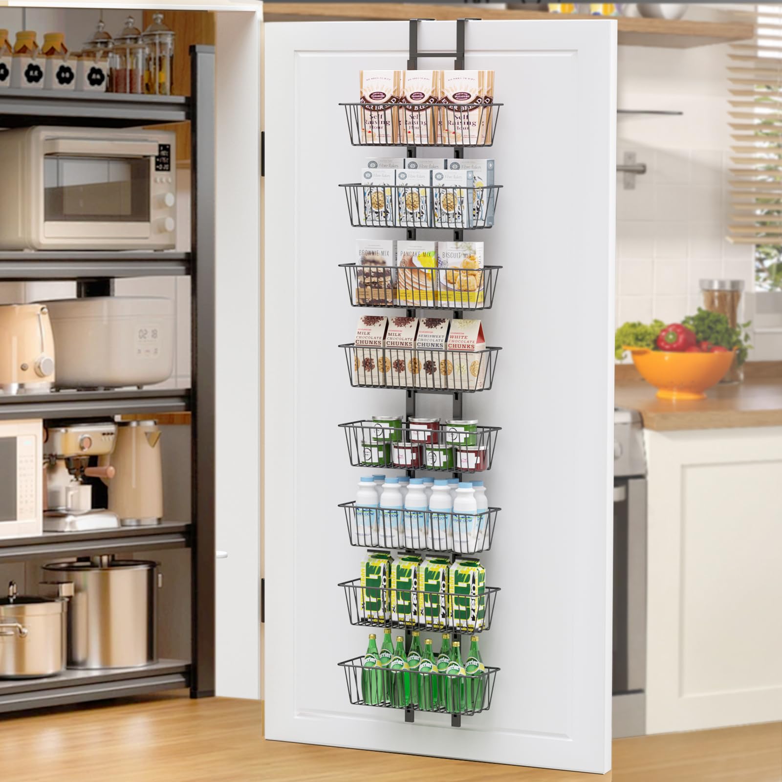Hocookeper 8 Tier Over the Door Pantry Organizer, Over the Door Spice ...