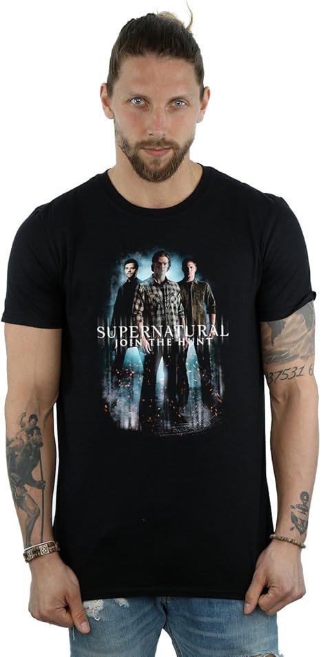 Supernatural Hombre Group Castiel Camiseta: Amazon.es: Ropa y accesorios