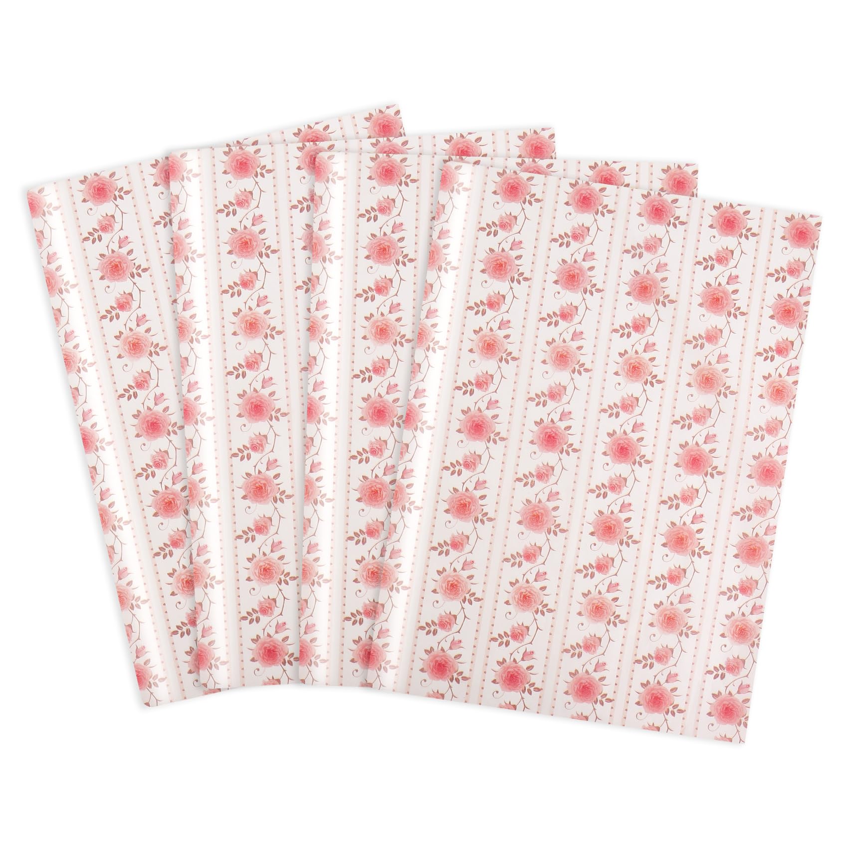 Floral Tissue Paper, 100 Sheets Pink Rose Floral Tissue Paper 14 x 20 ...