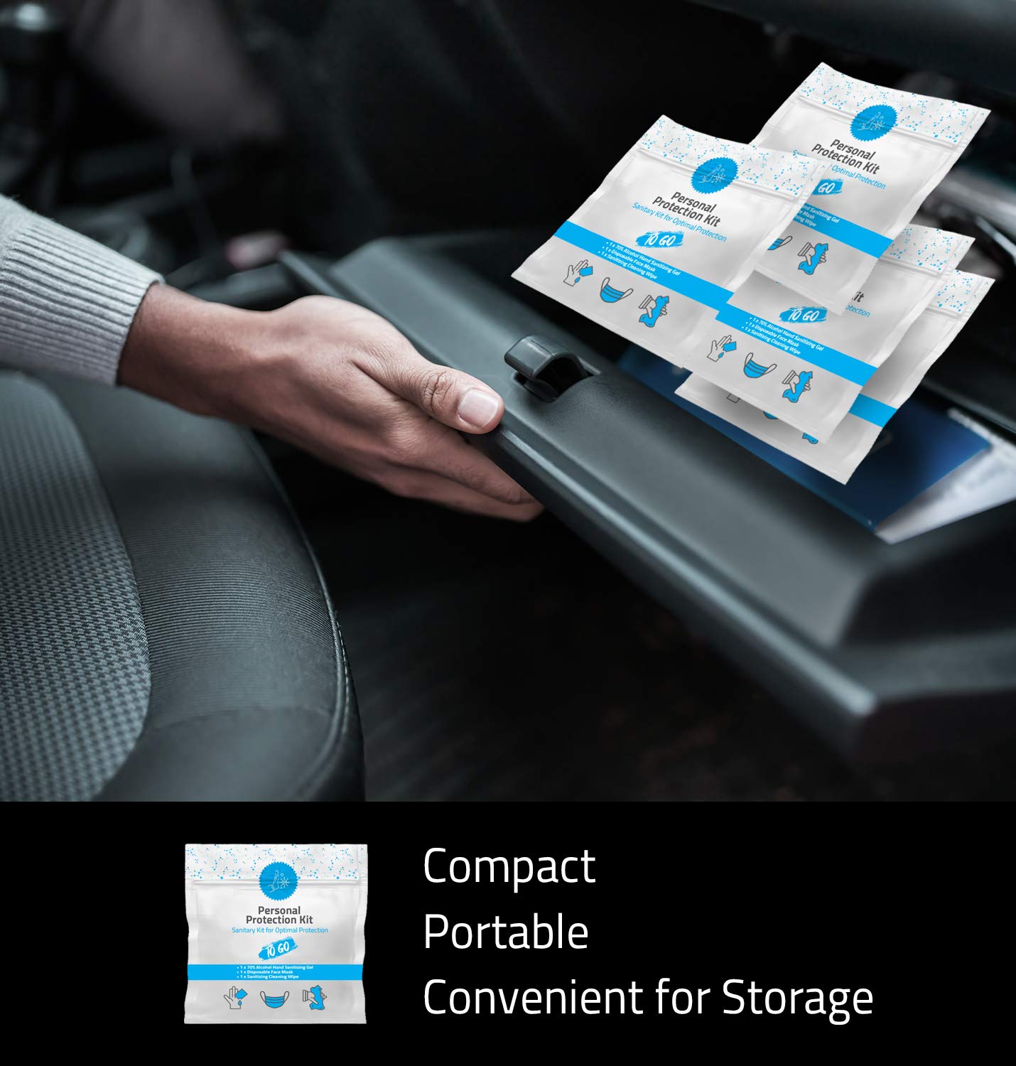 Mua Mini Personal Protection Kit To-Go - 10 PACK! Mask, Hand Sanitizing ...