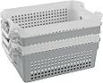 Amazon.com: Doryh Stackable Plastic Storage Baskets/Bins Organizer with ...