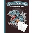 Amazon.com: Draw & Write Journal for Kids: Cute Dinosaur Notebook ...